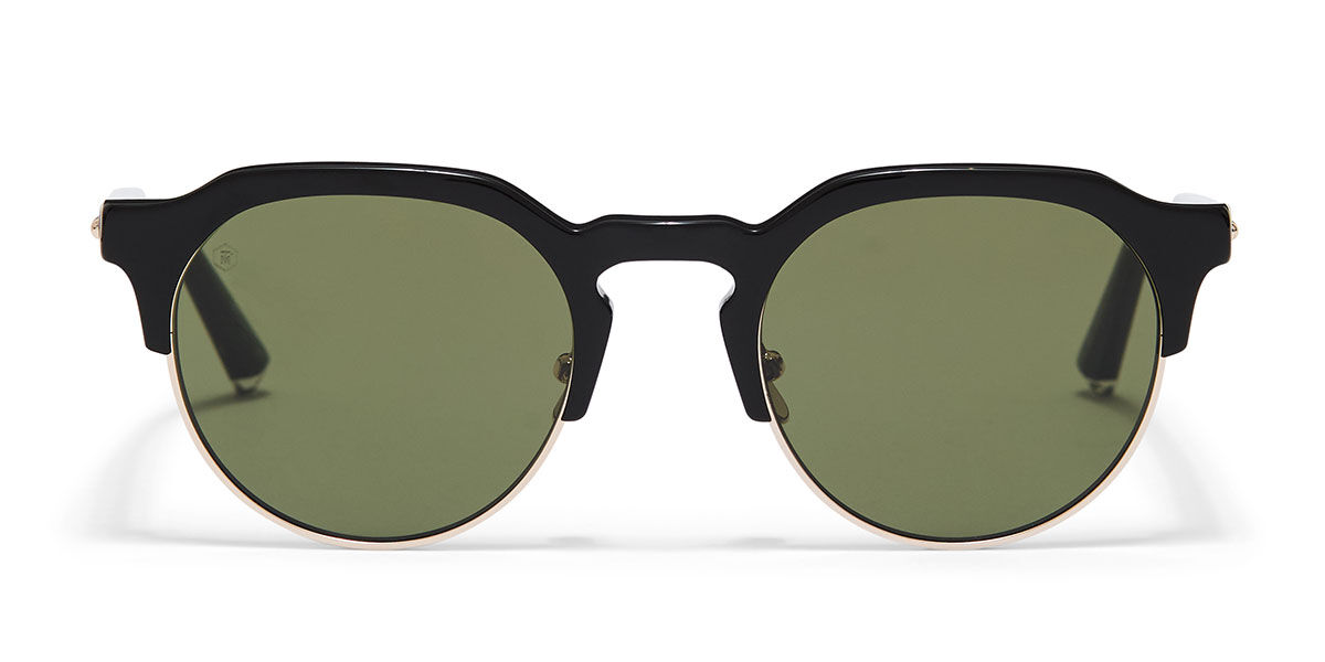 Taylor Morris Knight C1 Oval Black/Gold Sunglasses | SmartBuyGlasses ...